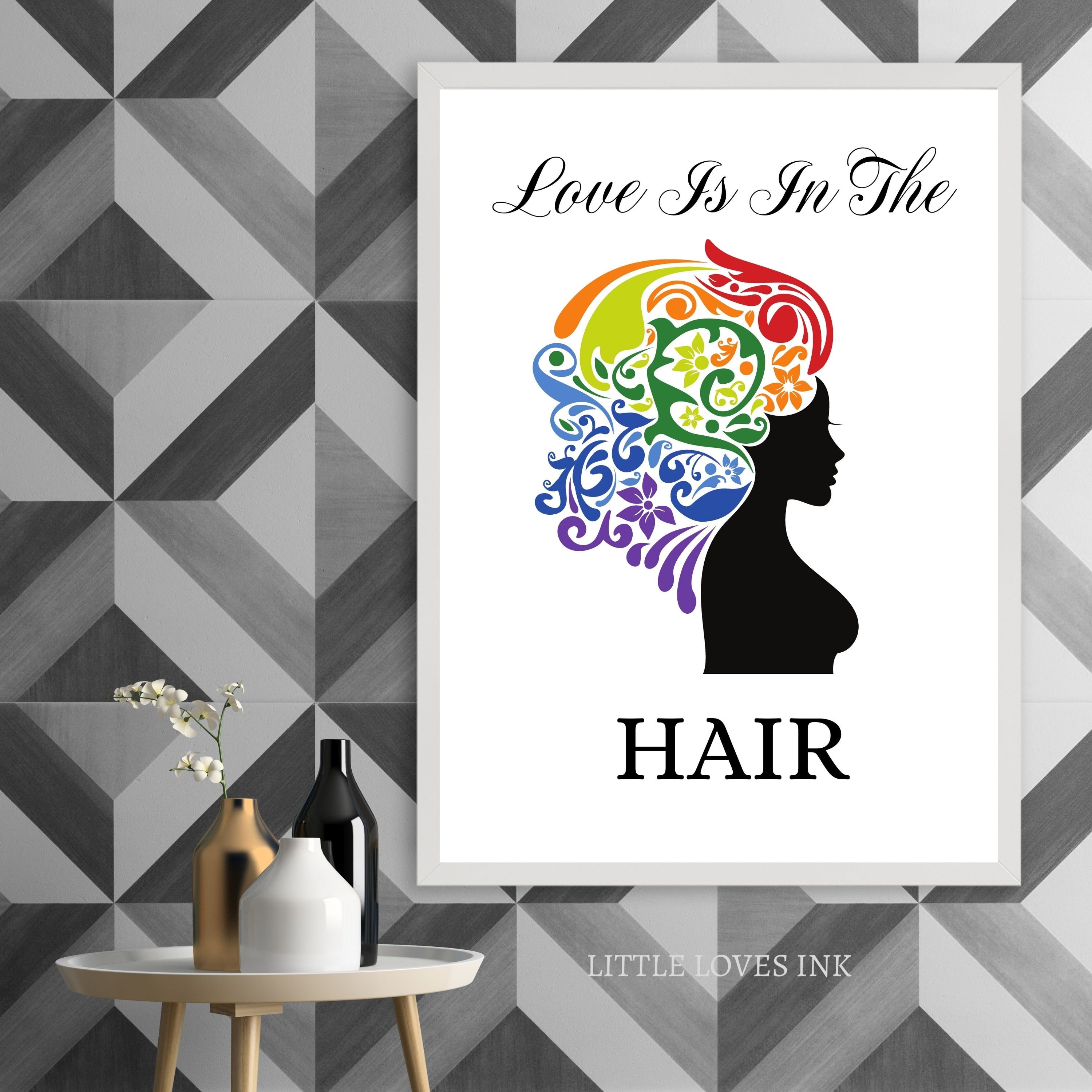 Hair Salon Wall Art, Hair Wall Decor, Hair Wall Print, Salon Decor ...