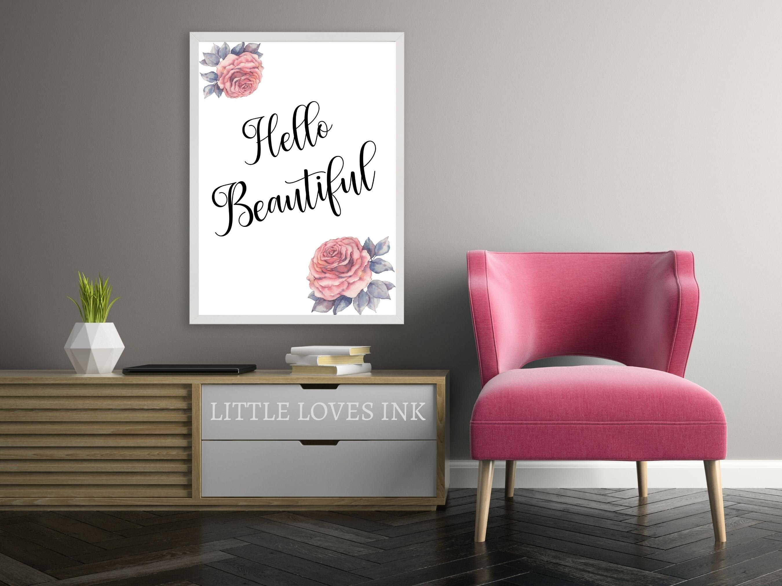 Hello Beautiful Print, Home Printable Wall Art, Home Decor ...