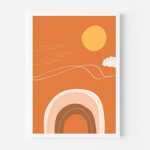 Boho Rainbow Printable, Rainbow Wall Art, Bohemian Rainbow Poster ...