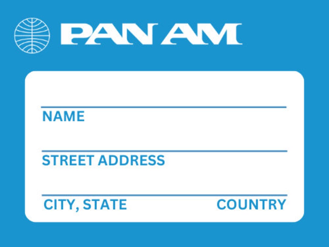 Vintage Pan Am Vinyl Decals - Etsy