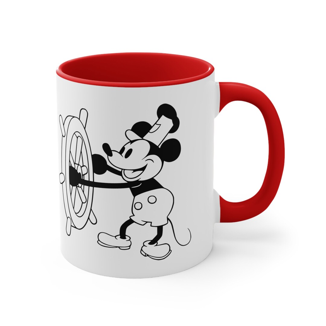 Mickey Mouse Accent Mug, 11oz - Etsy