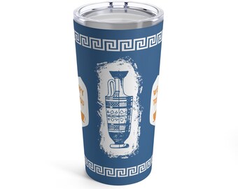 Greek Mug With Greek Key Desing - Meander, Porcelain Greek Cup for ...