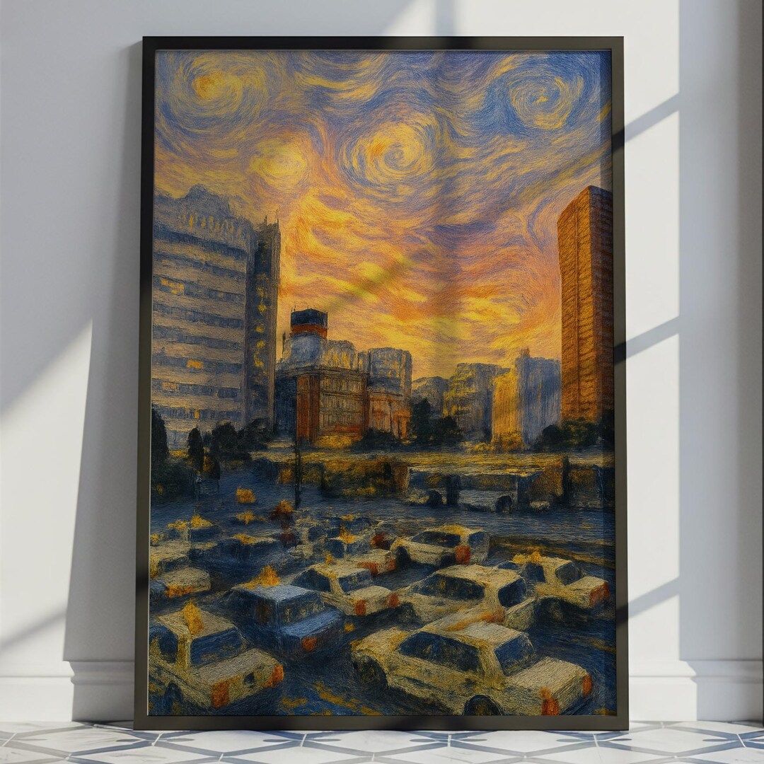 Hamamatsu Travel Poster Van Gogh Style, Hamamatsu Japan Travel Print ...