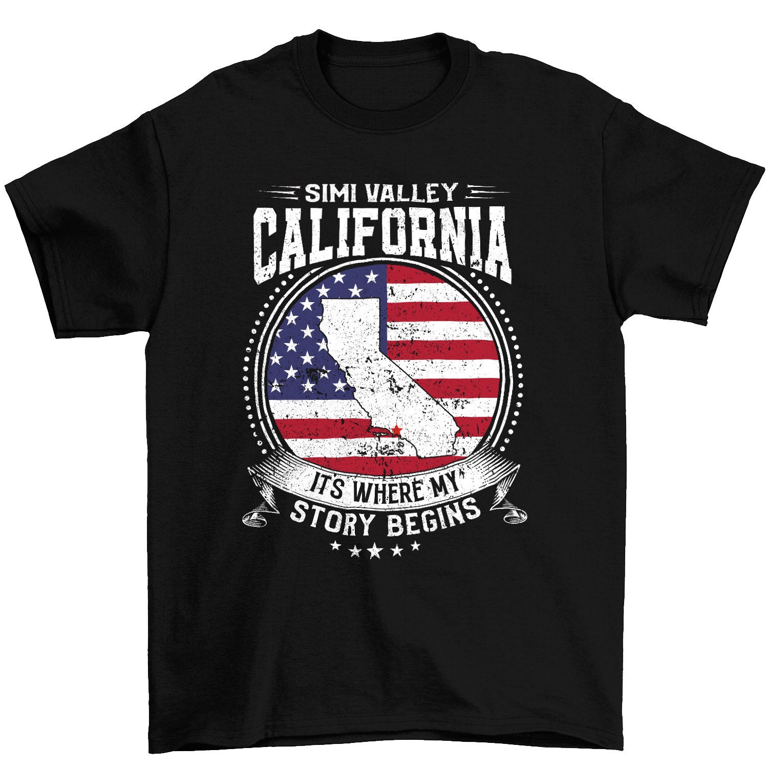 Simi Valley California It's Where My Story Begins, Simi Valley CA Flag ...