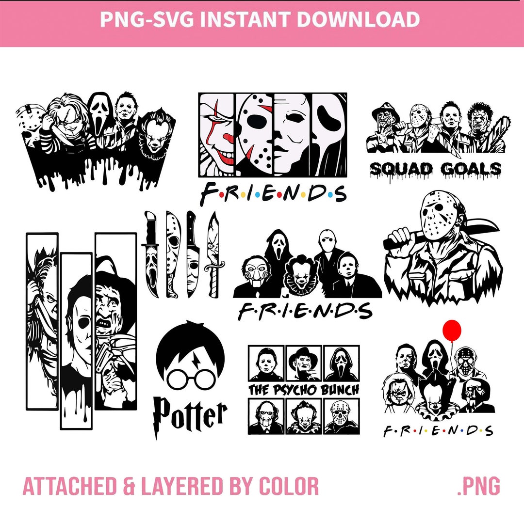 Horror SVG Bundle Halloween Horror SVG Horror Freunde SVG Halloween SVG ...