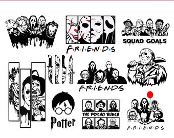 46 Bundle Horror SVG Halloween Horror SVG Horror Friends Svg Halloween ...