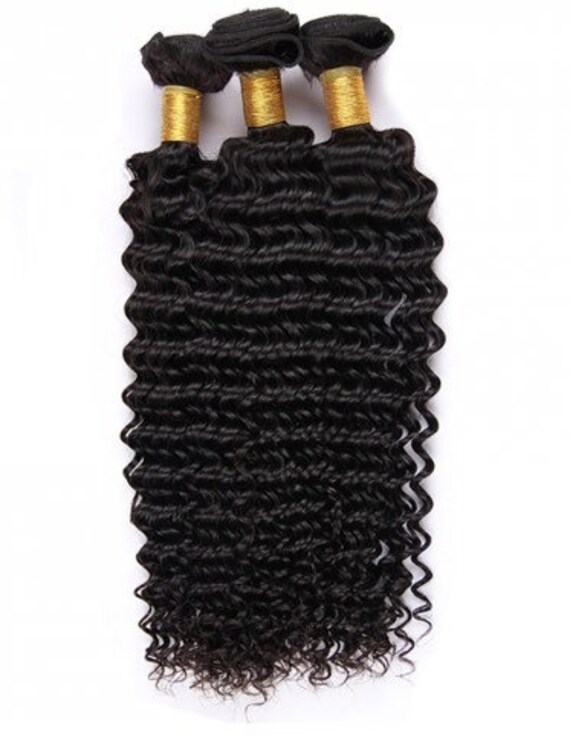 Brazilian Deep Wave Bundle Deal Virgin Hair Bundles Natural - Etsy