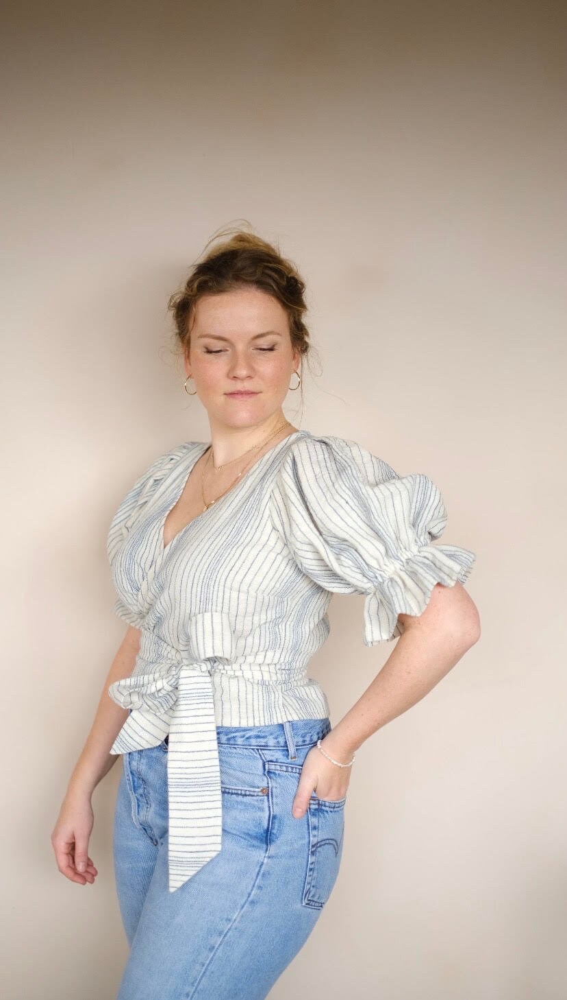 Juniper Wrap Top | Sewing Pattern | PDF Sewing Pattern | Pleated ...