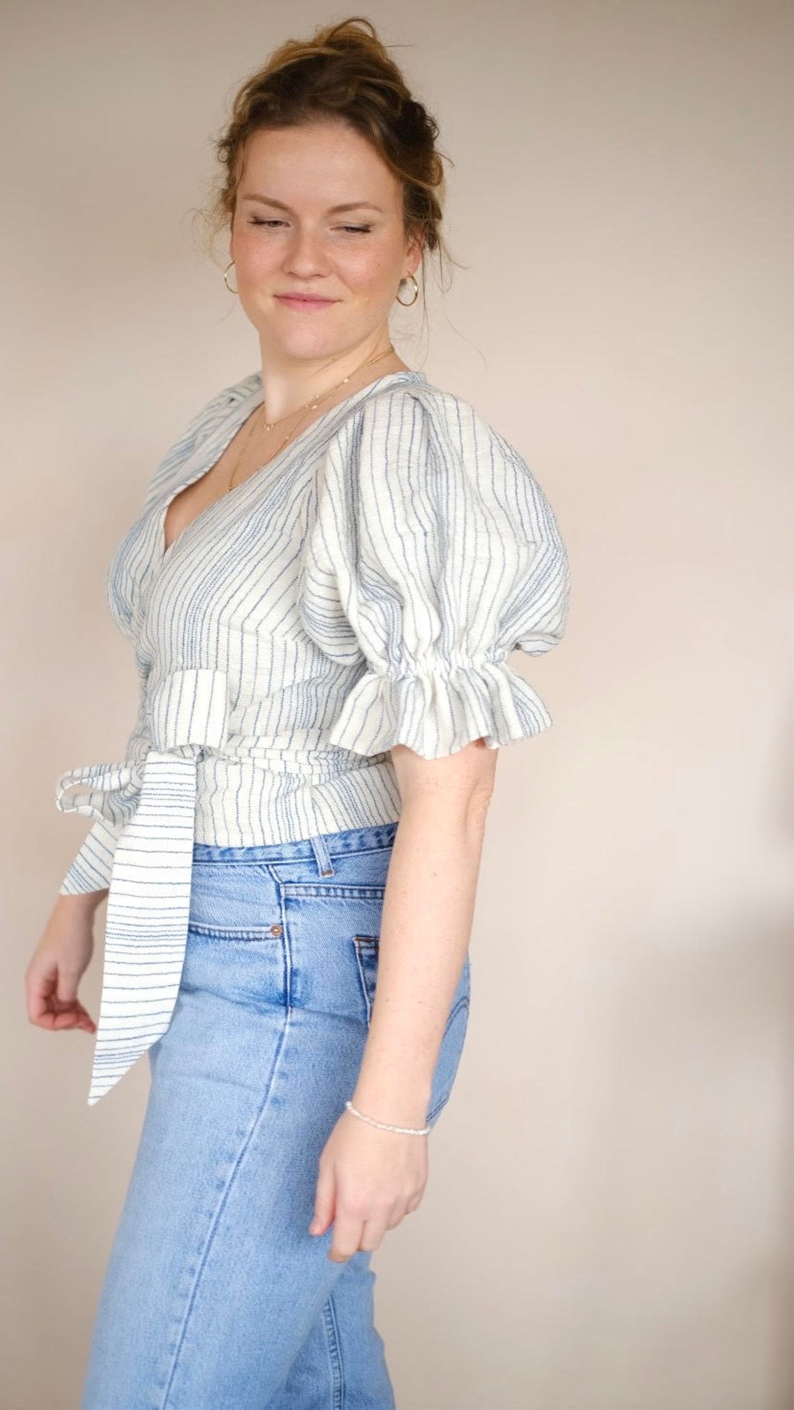 Juniper Wrap Top | Sewing Pattern | PDF Sewing Pattern | Pleated ...