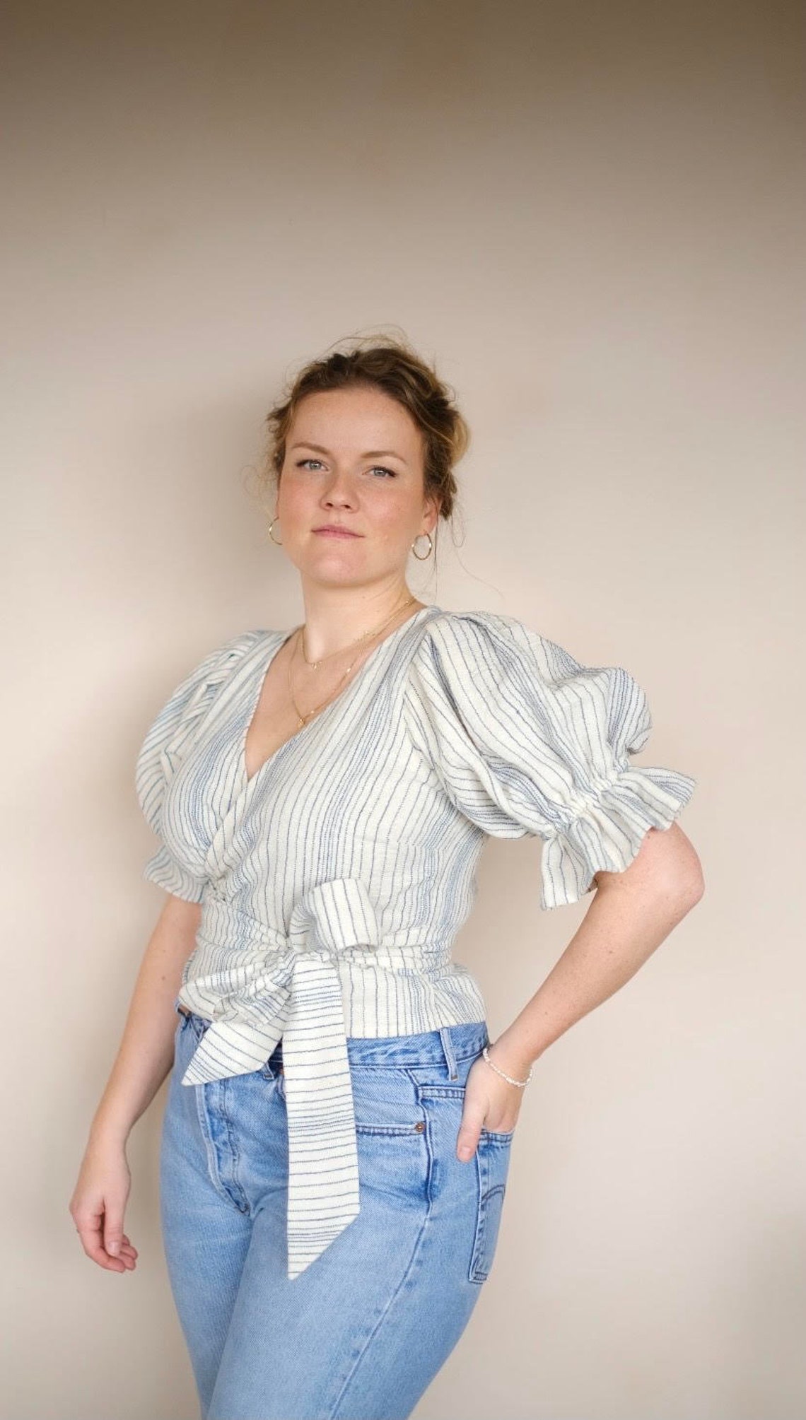 Juniper Wrap Top | Sewing Pattern | PDF Sewing Pattern | Pleated ...