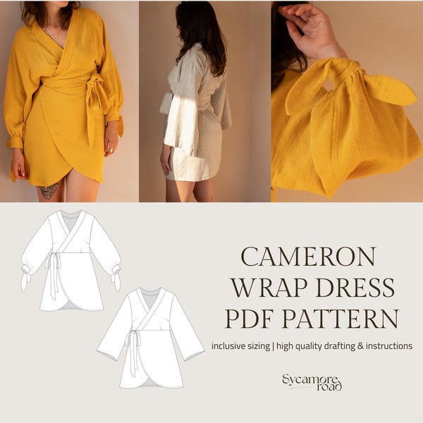 Wrap Dress Sewing Pattern - Etsy UK