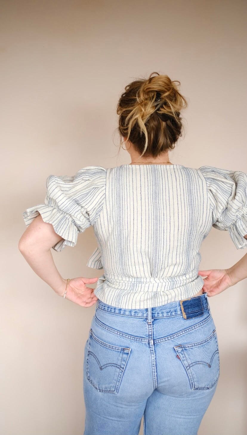 Juniper Wrap Top | Sewing Pattern | PDF Sewing Pattern | Pleated ...