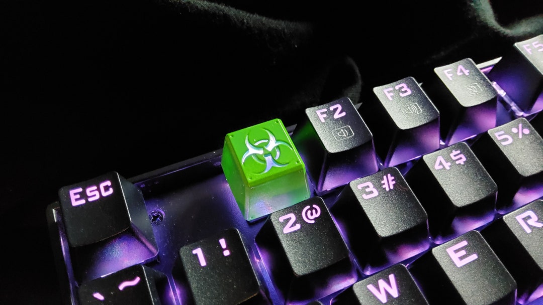 Green Biohazard Keycap RGB, MX Stem - Etsy