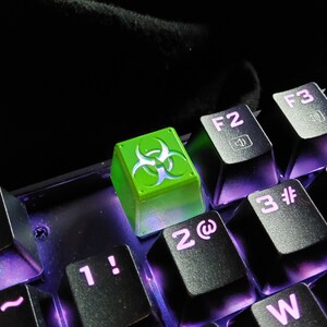 Green Biohazard Keycap RGB, MX Stem - Etsy