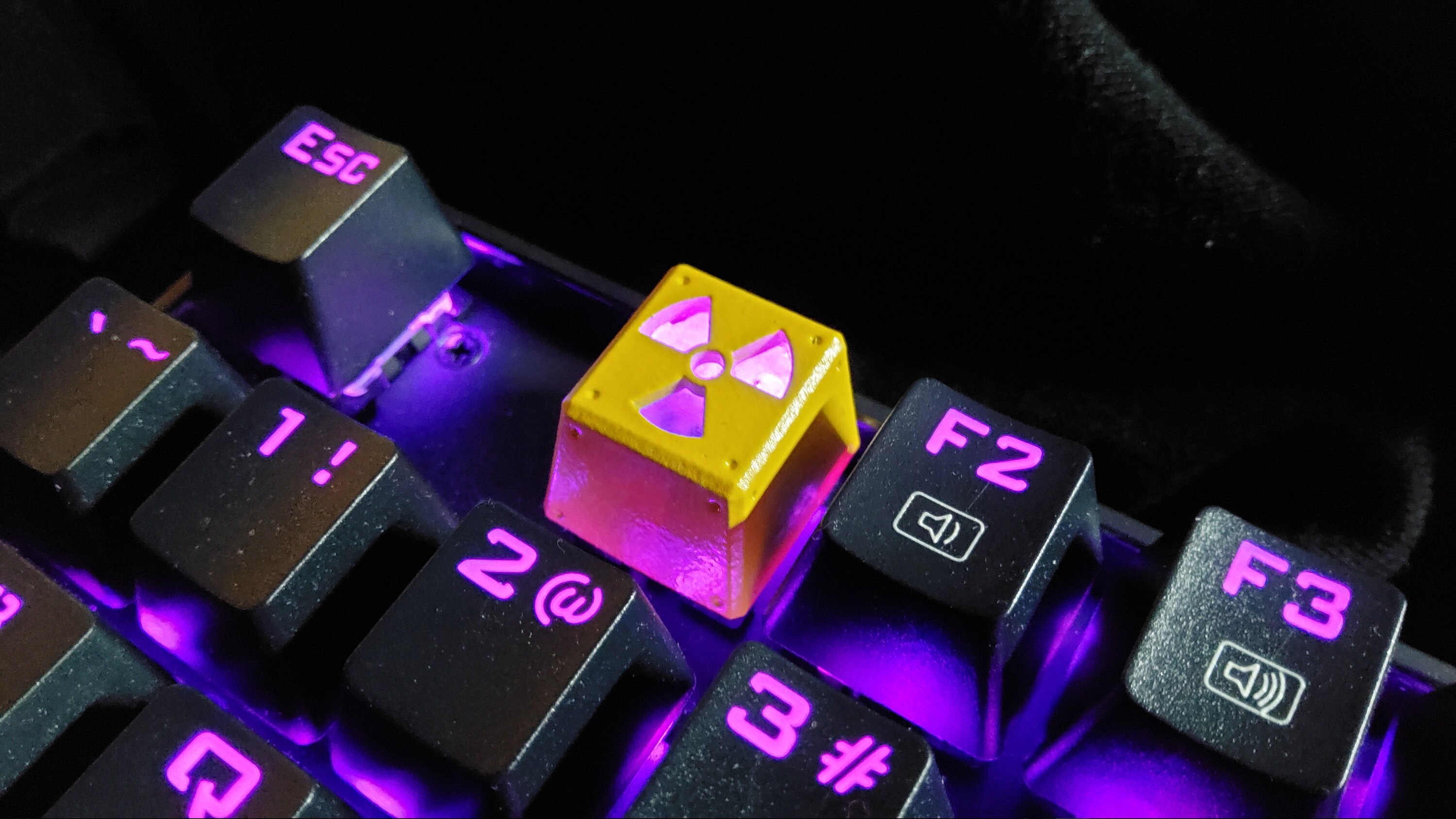 Yellow Nuke Keycap RGB MX Stem - Etsy