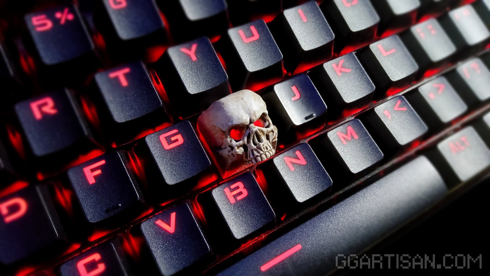 Grim Skull Keycap RGB MX Stem | Etsy