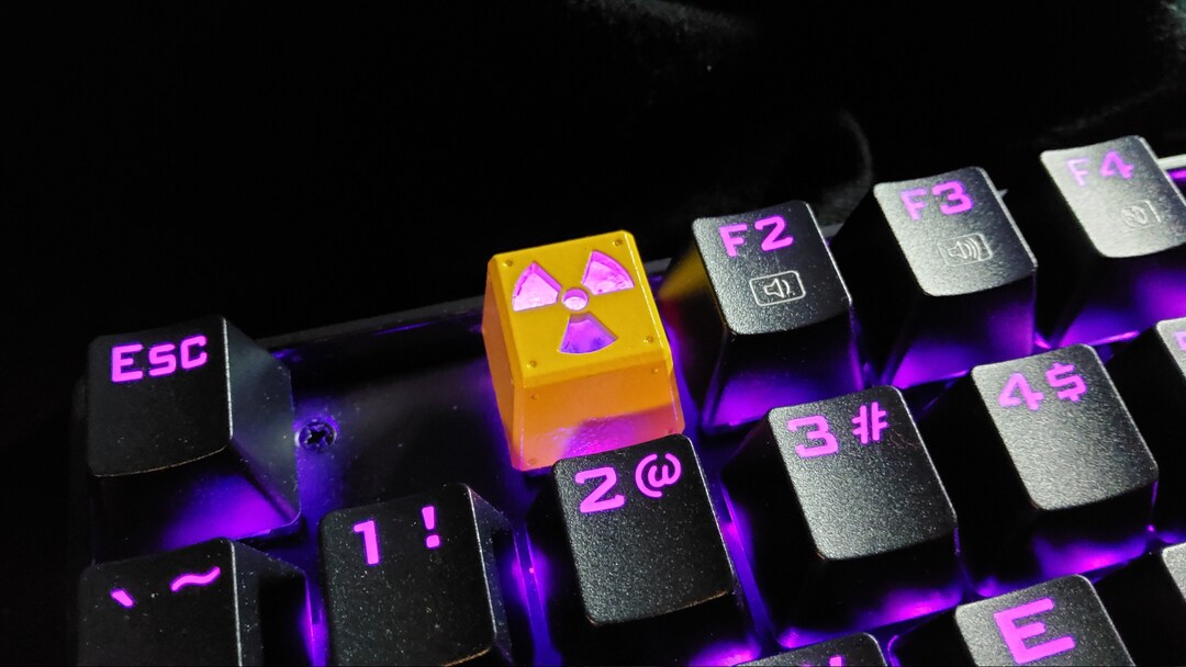 Yellow Nuke Keycap RGB, MX Stem - Etsy
