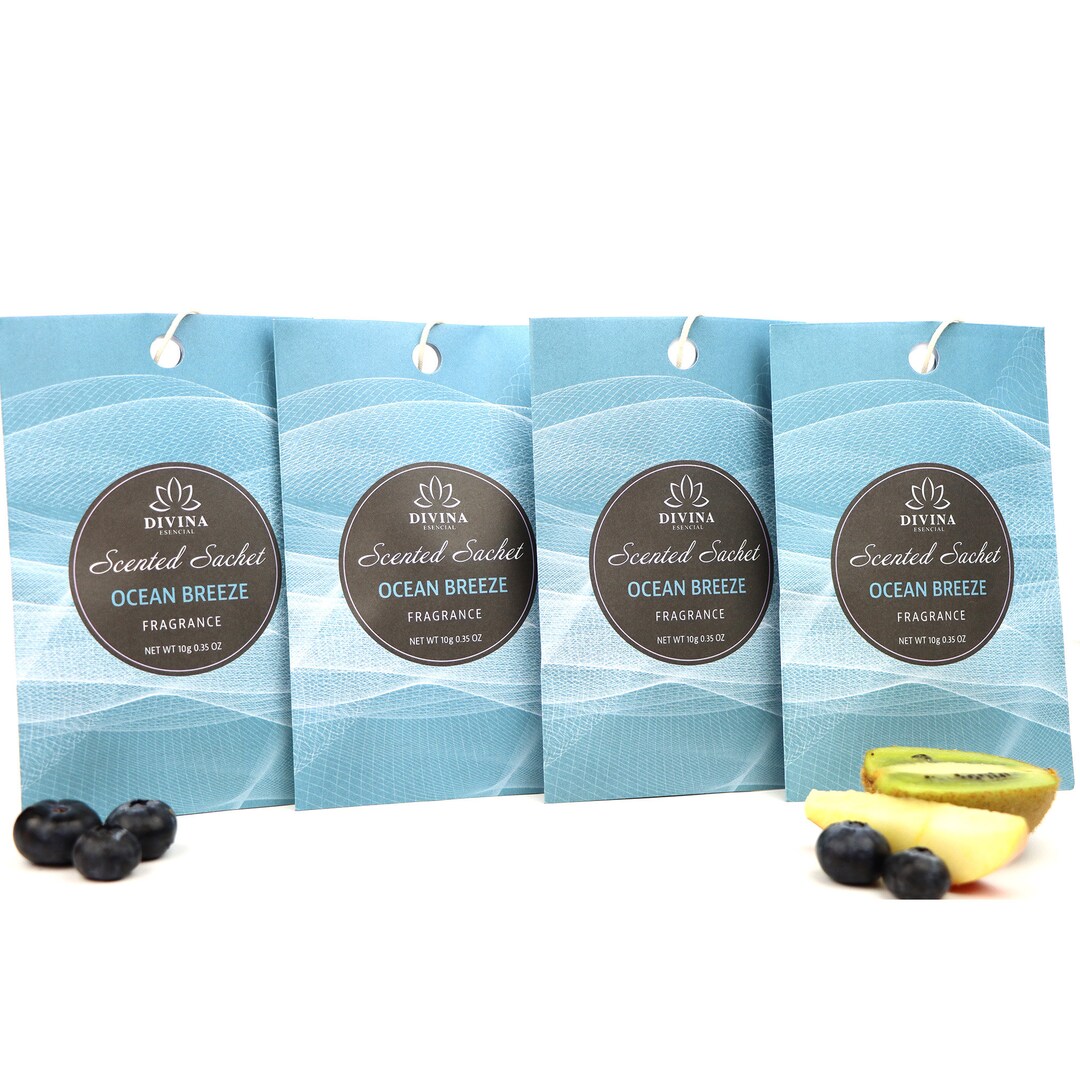 Ocean Breeze Sachets | Moth Repellent | Drawers and Closets | 4-pack 6 ...