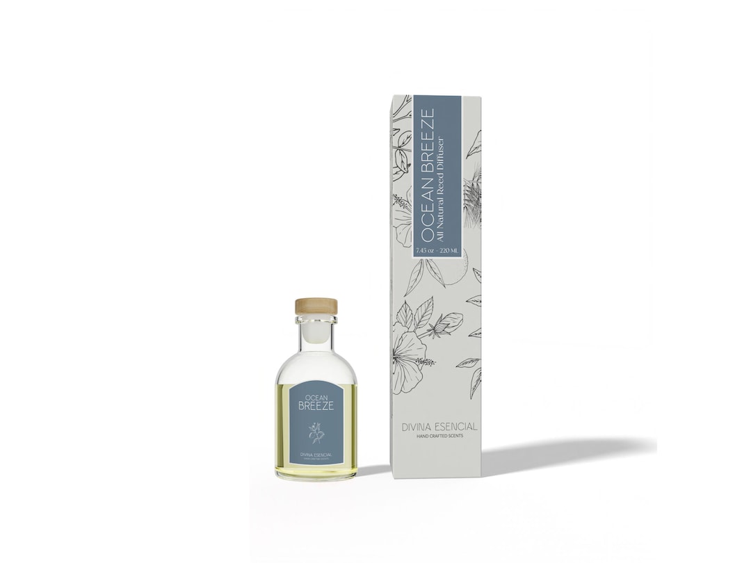 Ocean Breeze Reed Diffuser: Marine Scent, Sola Flowers, USA Made - Etsy