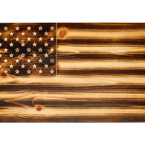 Rustic American Flag Hidden Gun Safe With Trap Door & RFID Lock - 25" X ...