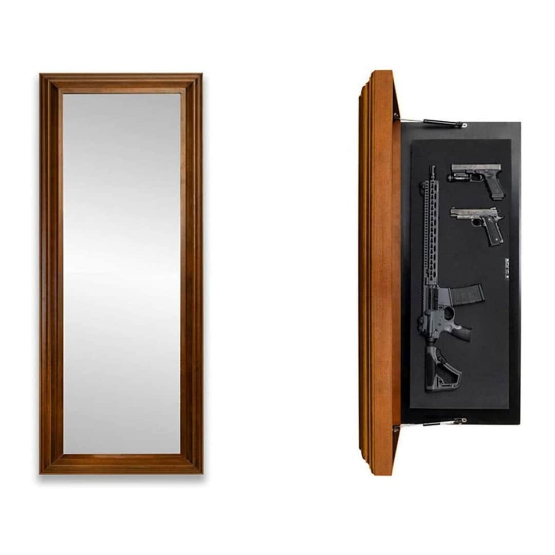 The Guardian MAX Tactical Mirror Hidden Gun Safe With Trap Door & RFID ...