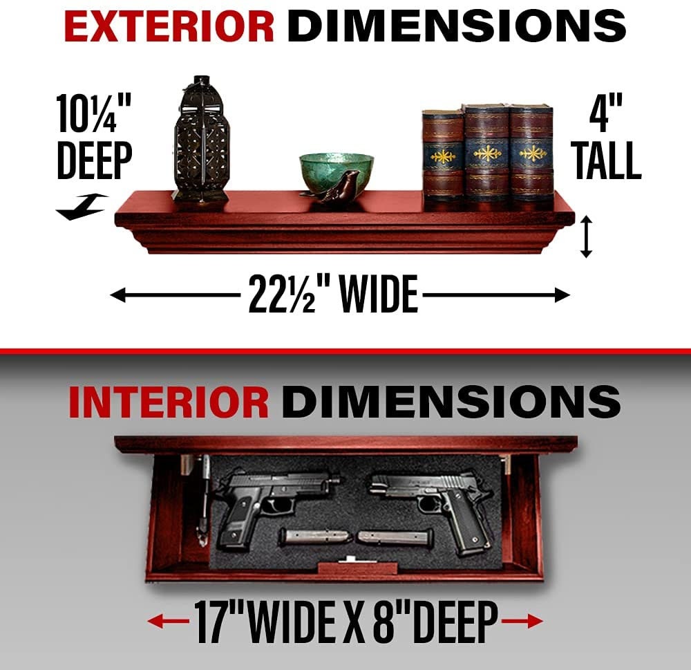 Patriot 35S Compact Hidden Gun Shelf Safe With Trap Door & - Etsy