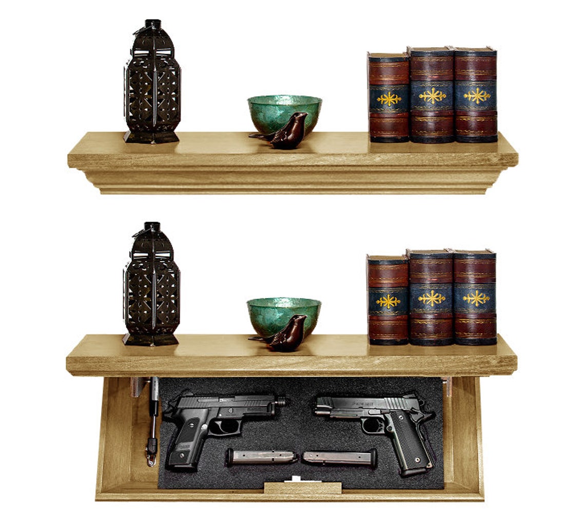 Patriot 35S Compact Hidden Gun Shelf Safe With Trap Door & RFID Lock ...