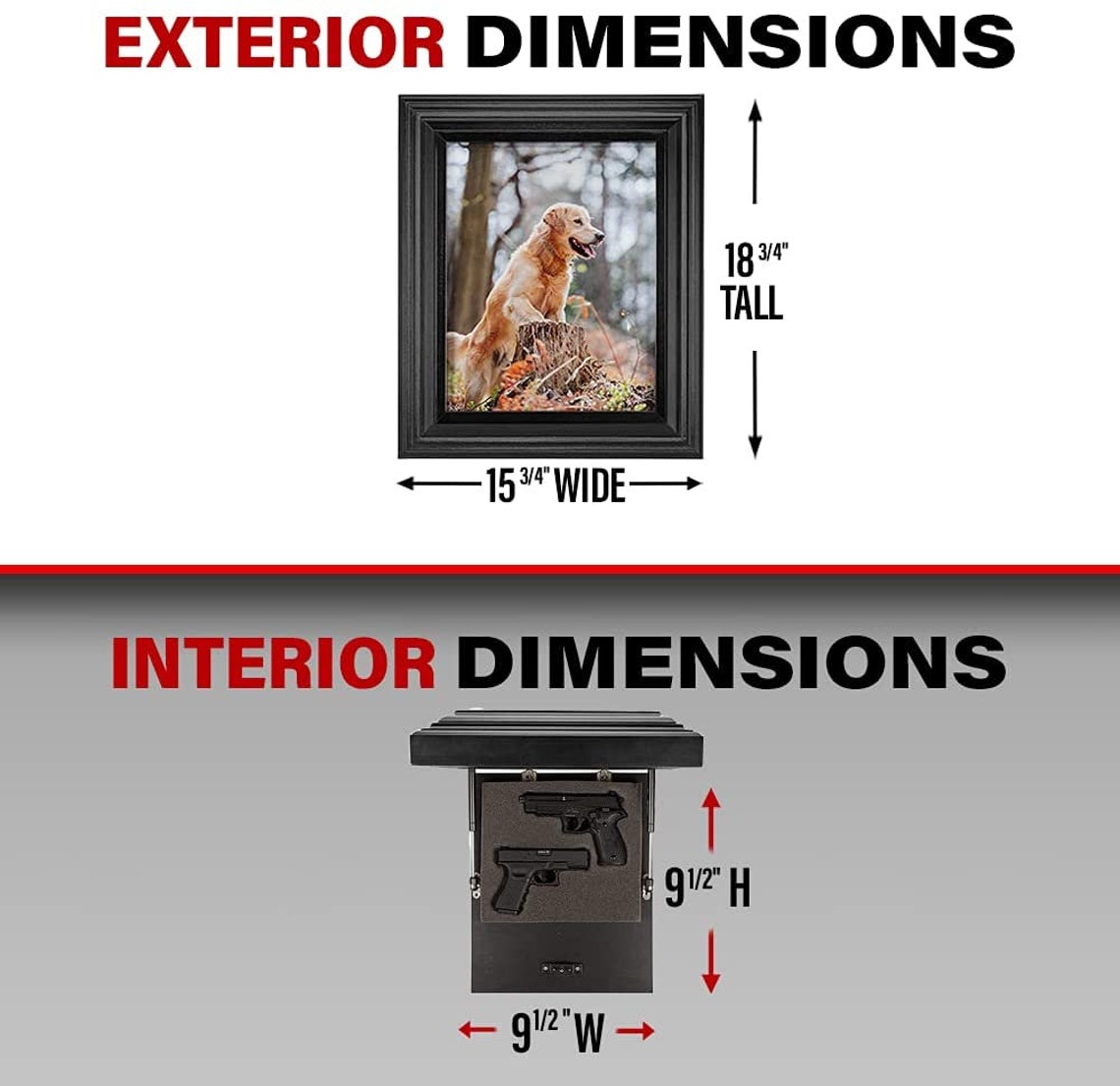 Guardian 15s Picture Frame Hidden Gun Storage Safe With Trap - Etsy