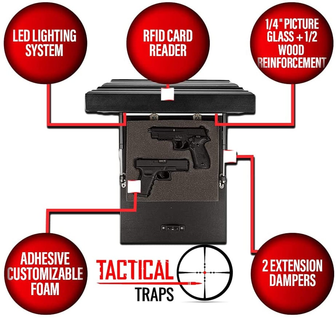 Guardian 15s Picture Frame Hidden Gun Storage Safe With Trap Door ...