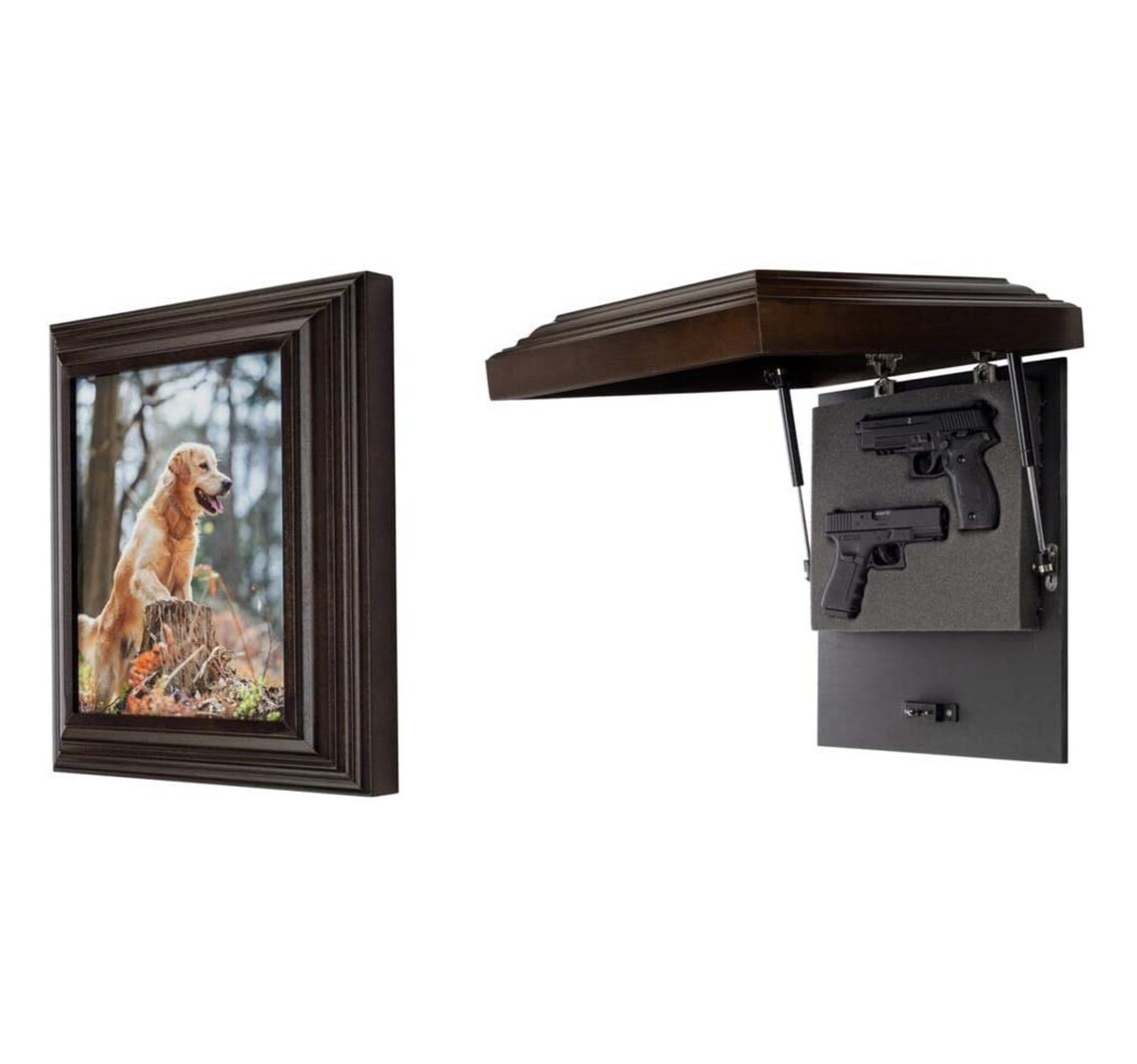 Guardian 15s Picture Frame Hidden Gun Storage Safe With Trap Door ...