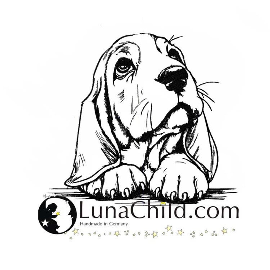 Stickdatei Basset Welpe "bonnie" Hund Spähend Realistisch Kommerzielle Nutzung Lunachild - Etsy