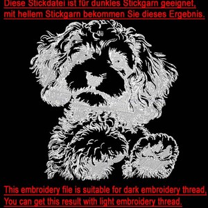 Stickdatei Pudel Mix Cava Poo "cita" Welpe Hund Spähend Realistisch Kommerzielle Nutzung ...