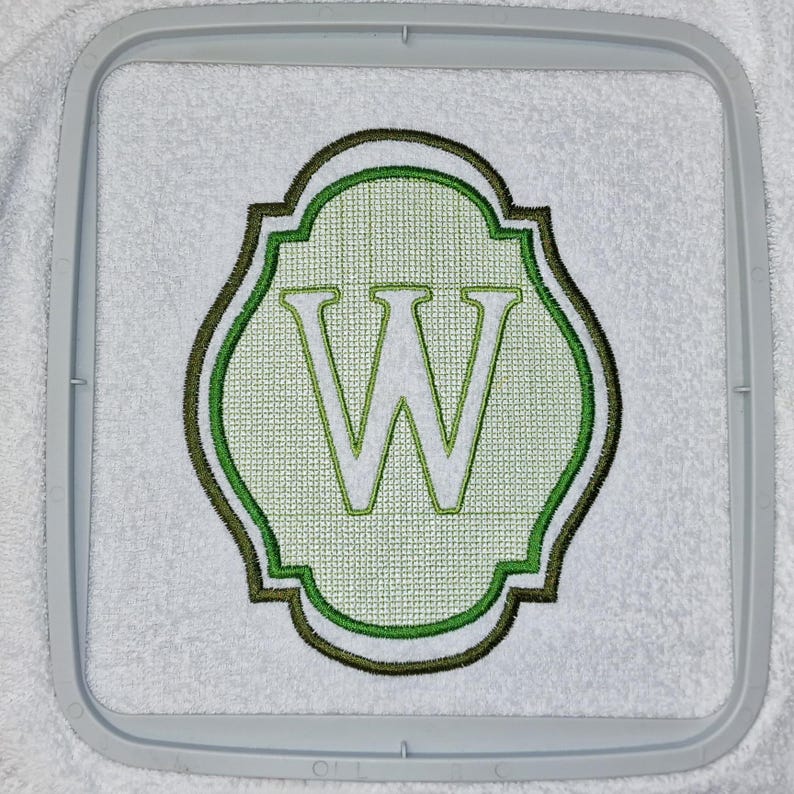 Embossed Embroidery File Letter "w" • Embossed Towel Design • 10 Sizes ...