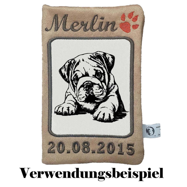 Embroidery File English Bulldog Puppy "erich" Realistic Dog Commercial ...