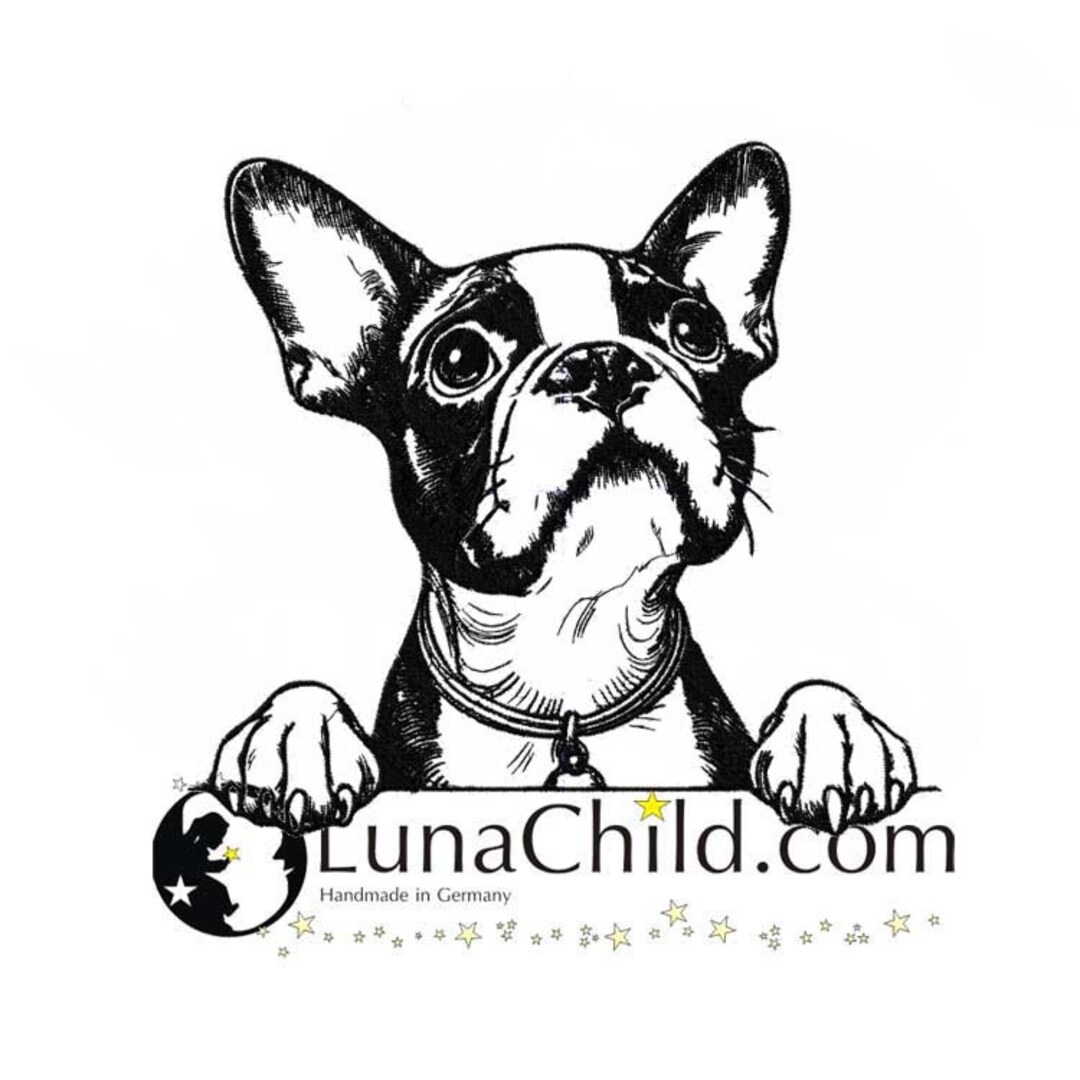 Embroidery File Boston Terrier kylo Dog Realistic Commercial Use ...