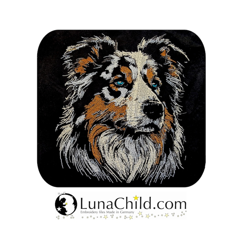 NEW Elaborate Embroidery Design Border Collie Three Colors "oreo" Dog ...