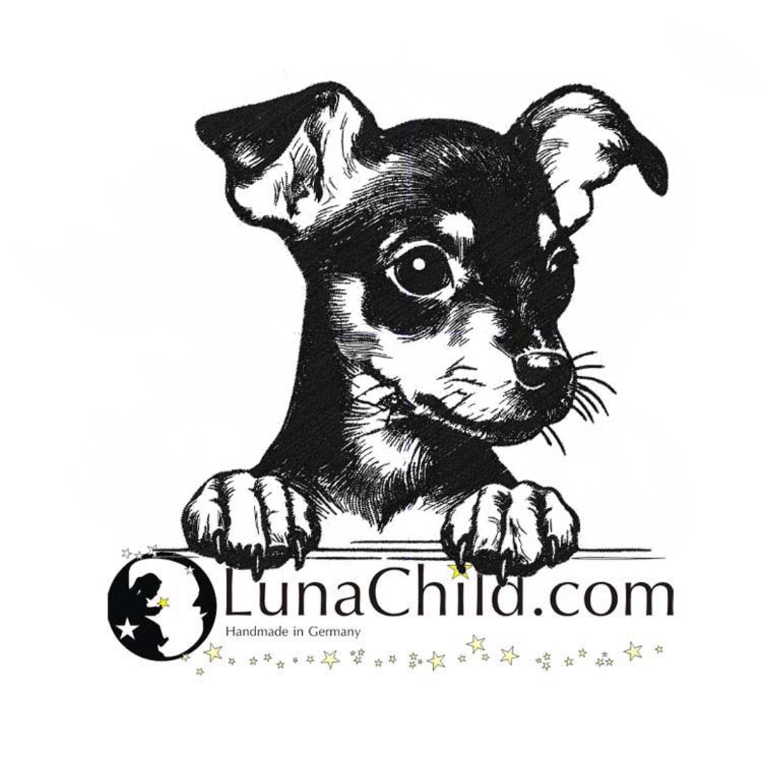 Embroidery File Prague Ratter Miniature Pinscher "kimba" Realistic Dog ...