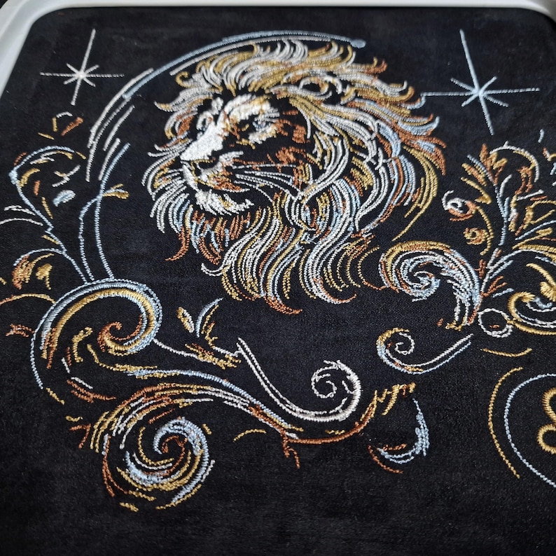 Leo Zodiac Embroidery Design • Astrology Embroidery Pattern • Mystical ...