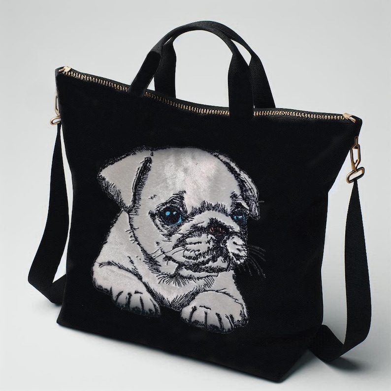 Pug Puppy Embroidery Design “daisy” – Dog Applique – Dog Embroidery ...