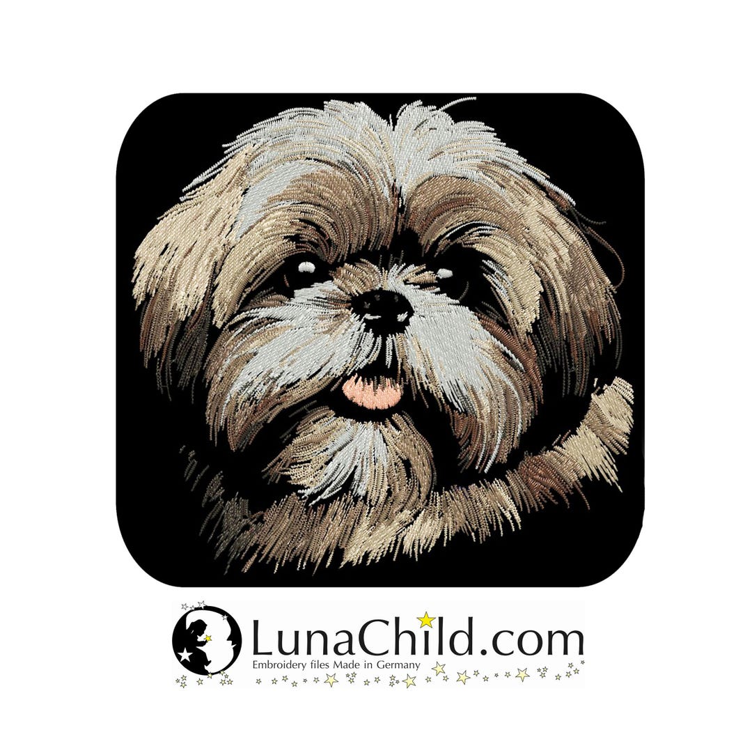 NOUVEAU fichier de broderie COMPLEXE Shih Tzu "Mandy" chien couleur ...
