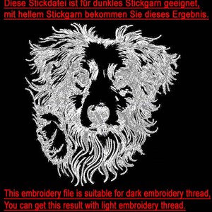 Embroidery File Australian Shepherd "rambo" Dog Realistic Commercial ...