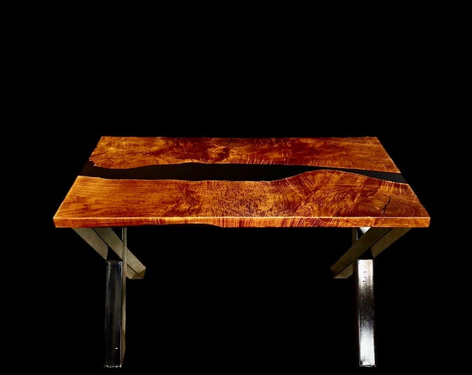 Adjustable Height Custom Epoxy River Office Desk - Etsy Canada