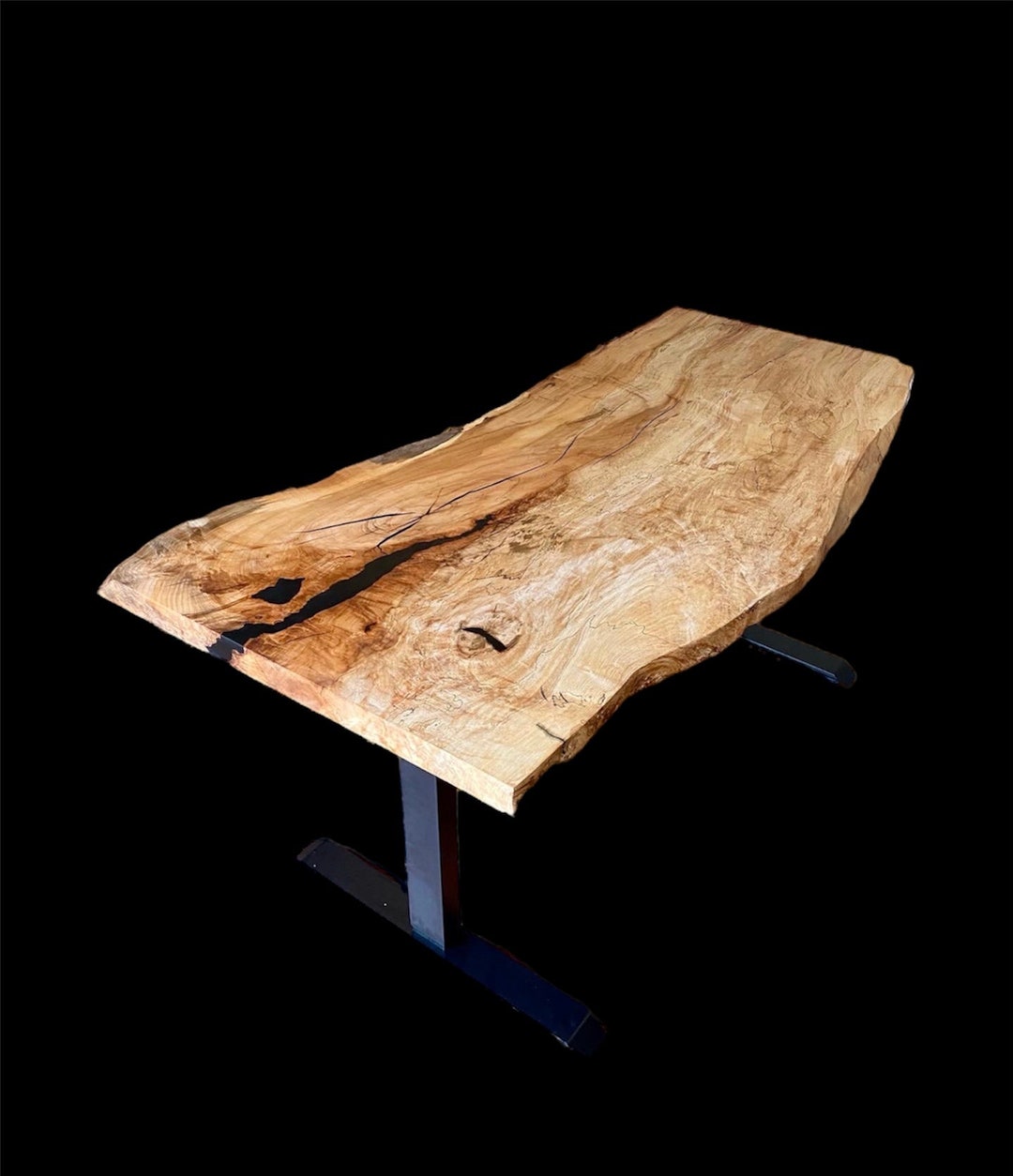 Custom Live Edge Desk – Handmade Wood Desk – Rustic Office Furniture ...