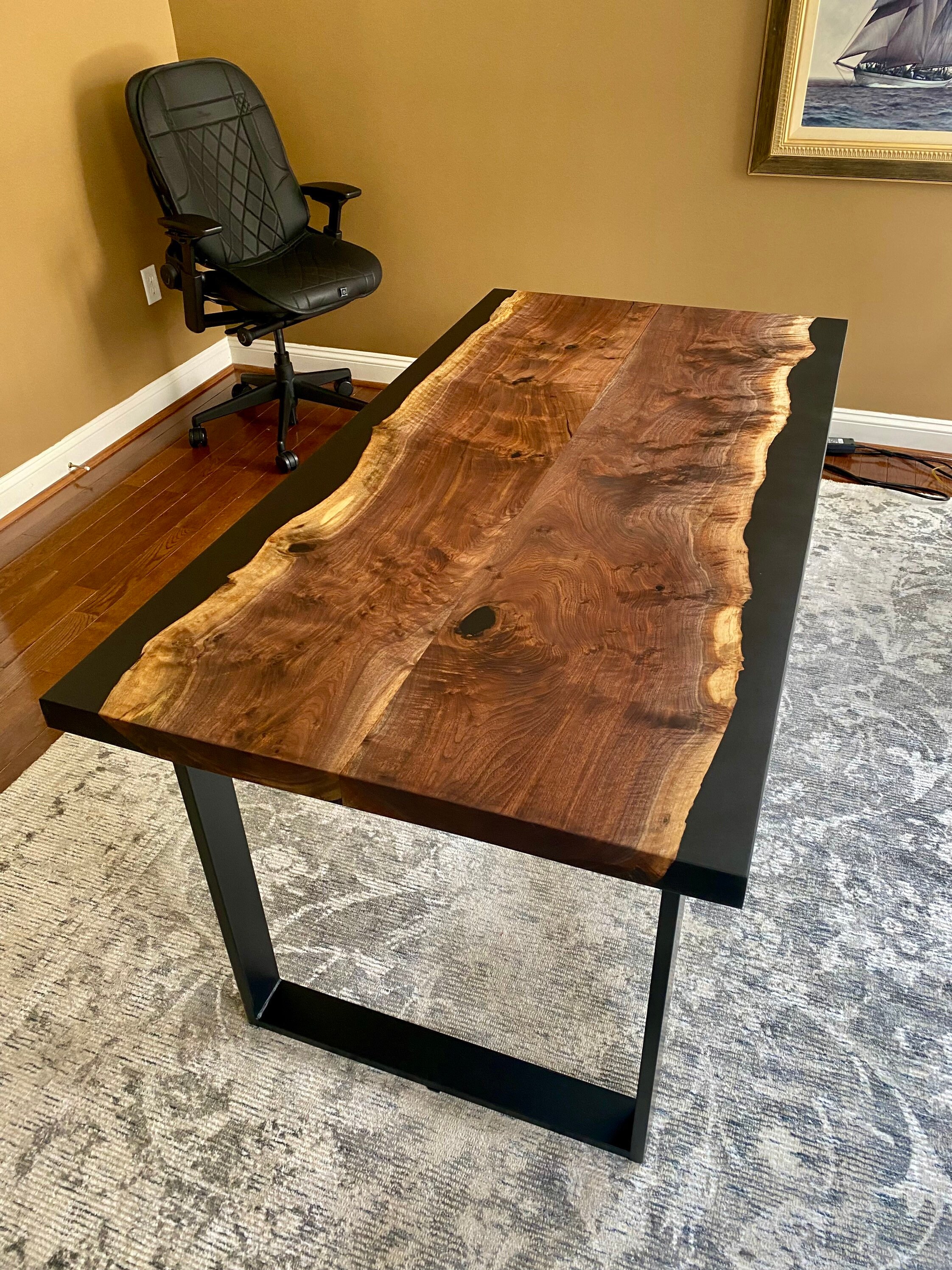 Epoxy River Table Desk Custom Made functional Art for Your - Etsy