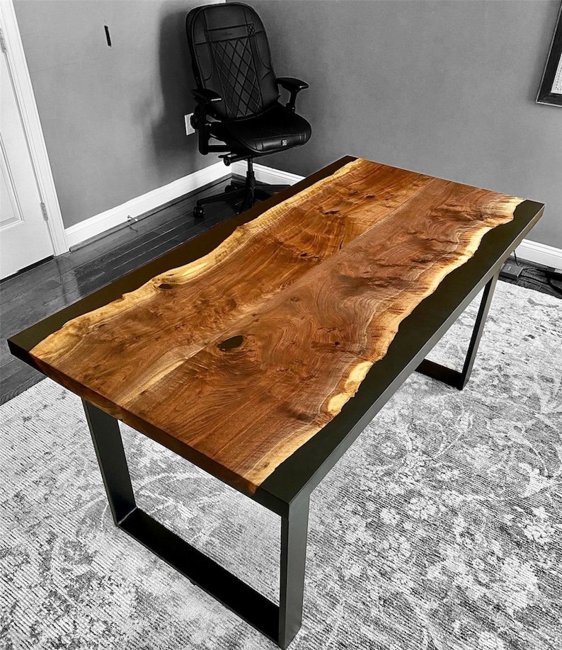 Epoxy River Table Desk Custom Made functional Art for Your - Etsy