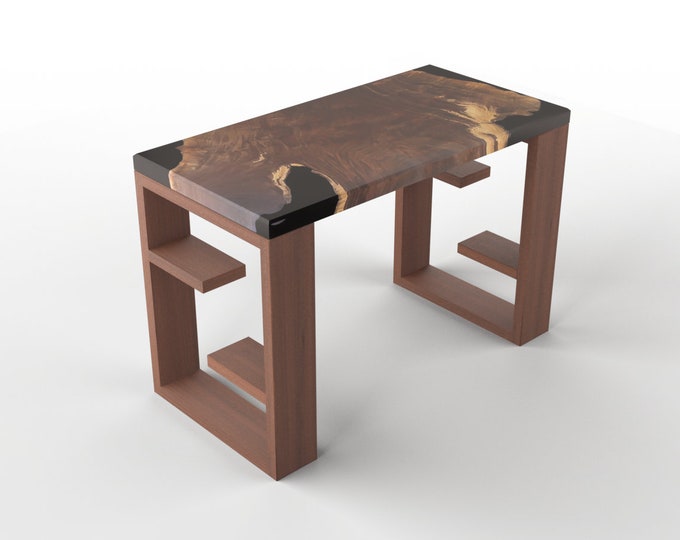 Adjustable Height Custom Epoxy River Office Desk - Etsy Canada