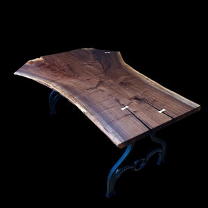 Live Edge Dining Table Rustic Wood Slab Furniture Handcrafted Wooden ...