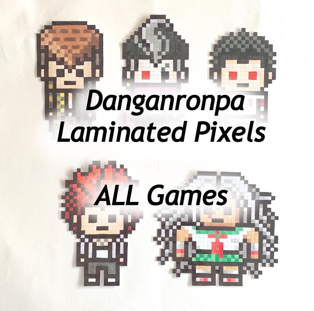 Danganronpa Laminated Pixel Sprites Todos los Juegos/Anime - Etsy México