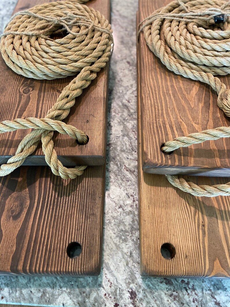 Handcrafted LARGE Tree Swing / Wooden Rope Swing Rope - Etsy