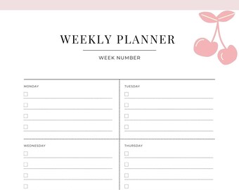 Fall Themed Weekly Planner Template - Etsy